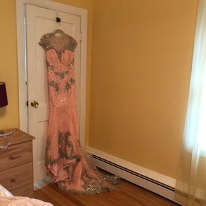 Dresses | Handmade Gown Amazing Pink And Silver | Poshmark